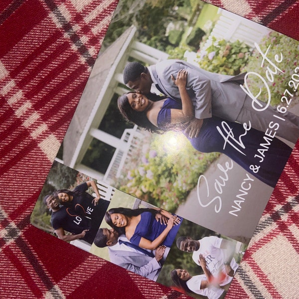 Save the Date Magnet Photo Invitation Save the Date Collage With ...