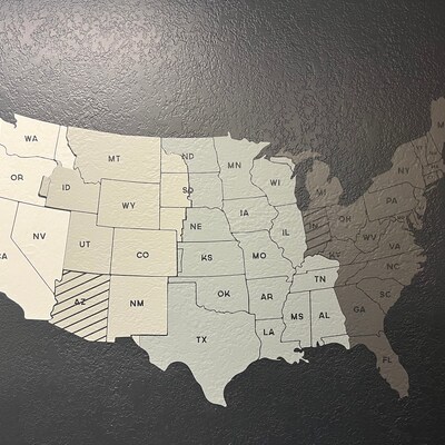 Medium United States Time Zone Map MULT-COLOR Wall Decal Custom Vinyl ...