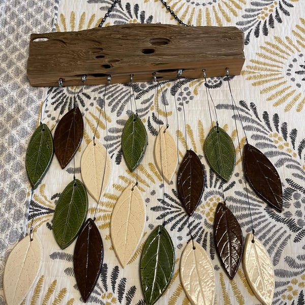 Personalized Family Wind Chimes With Names and Dates Handmade Pottery ...