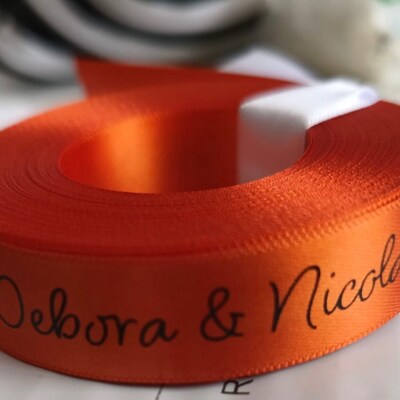 Wedding 15mm Personalised Printed Ribbon Wedding Gift Wrap Wedding ...