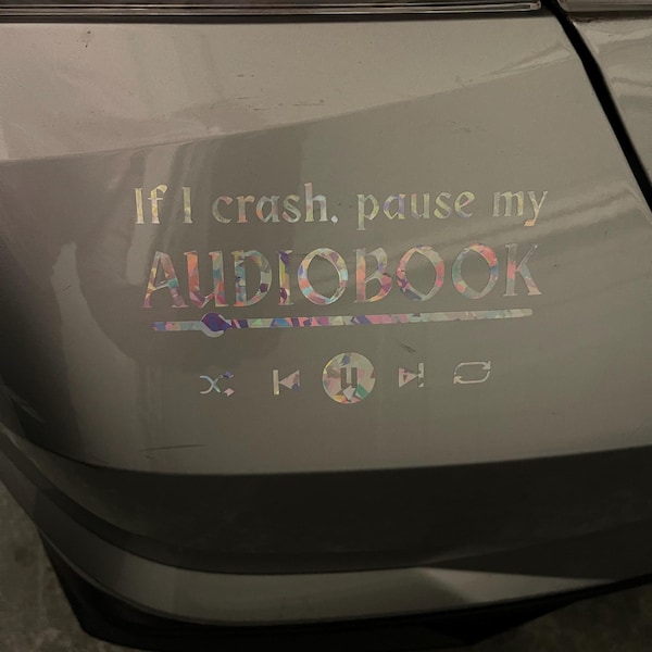 AUDIOBOOK, Audio Girlie, If I Crash, Bookish Merch, Thingy Thingz, Car ...