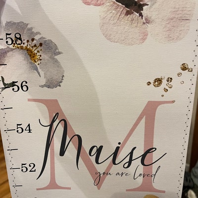 Woodland Growth Chart, Vintage Flowers Roses, Growth Chart Ruler ...