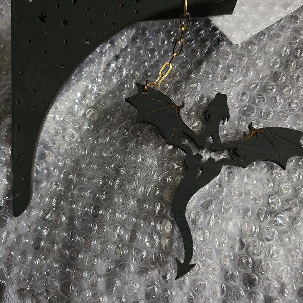 Dragon Bookself Decor | Bookshelf Hanging Charm | Fantasy Bookish ...