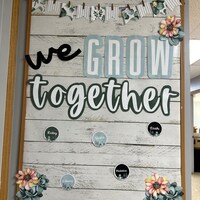 Retro Spring Bulletin Board Kit, Acrostic Poem, Pastel Spring Theme ...