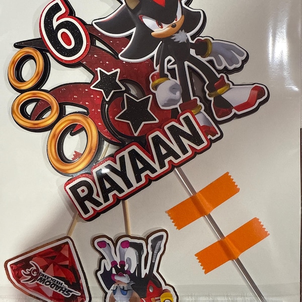 3D (handmade) Shadow the HH Cake Topper and 2pcs Mini Topper / Cupcake ...