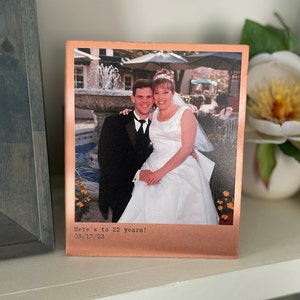 Personalised Solid Copper Photo Print - Etsy