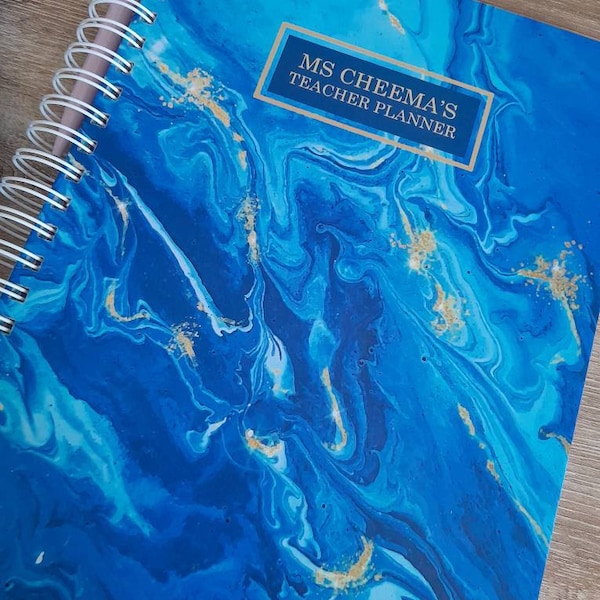 Personalised Teacher Planner / Lesson Planner 2024-25 Leopard Print ...