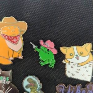 Cowboy Frog Enamel Pin - Etsy