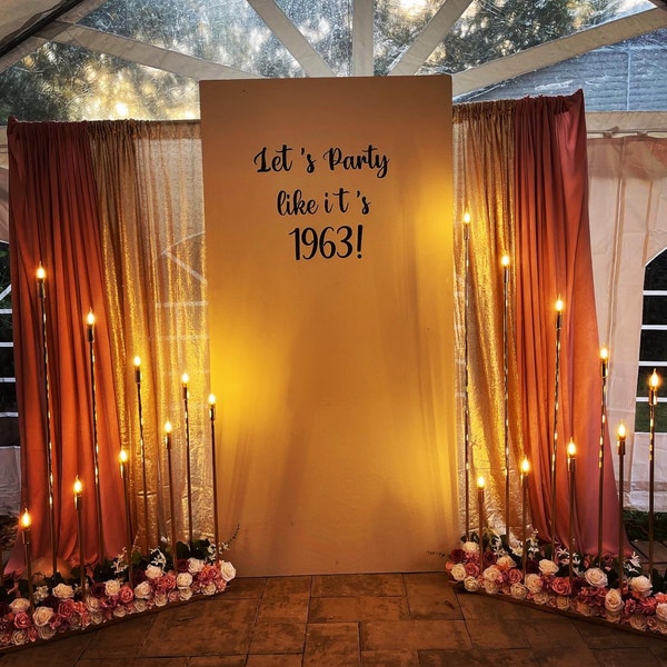 Set of 2 Golden Reed LED Lights | Wedding Backdrop Stands - Etsy