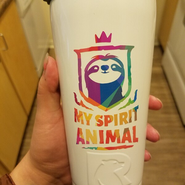 Sloth Spirit Animal Vinyl Decal Sticker Die Cut Custom Car Window ...