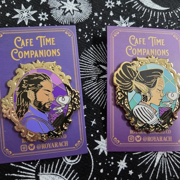 Cafe Time Companions | Dragon Age Veilguard Companion Enamel Pin - Etsy