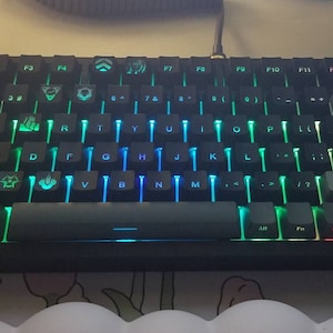 English & Japanese Dual Languages Backlit Keycaps Set for Mechanical ...