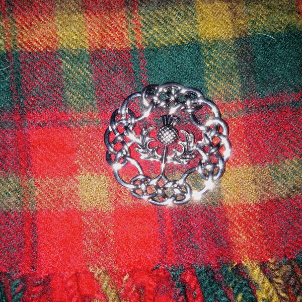Celtic-knot Scottish Thistle Brooch/pendant ,(#JPEW6074) Stunning ...