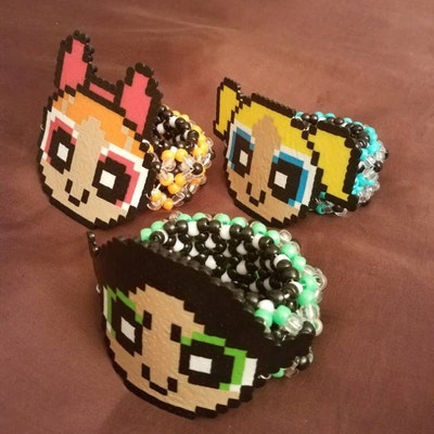 RAVE KANDI 10 Random Perler Bead Bracelets Edm Rave Candy Edc PLUR - Etsy