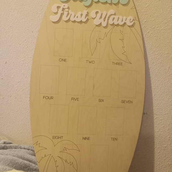 One Year of Photo Surf Board, Baby's First Year Sign, the Big One Party ...