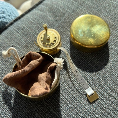 Vintage Industrial Brass Tape Measure - Etsy