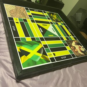 24 2 Sided . Jamaica Love Ludi Board/ Checker Back - Etsy