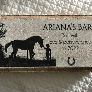 Personalized Horse Pony Memorial Stone. 8x4 Stone Brick. - Etsy