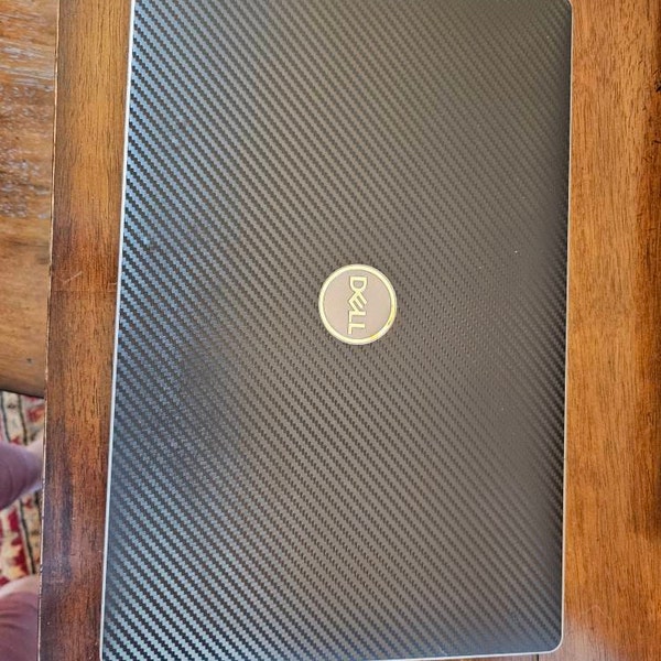 Dell Skin Black Carbon Fiber Solid Color Skin Laptop Decal Personalized ...