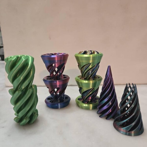 Stacked Helix Impossible Cone Pass Through, 3d Printed Fidget Cone ...