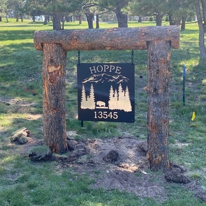 Personalized Rustic Address Metal Sign Personalized Gifts Wall Art Wall ...