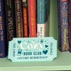 Bookish Ticket | Bookclub Ticket | Bookshelf Decor | Bookish Decor ...