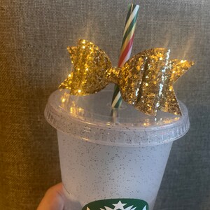 Straw Topper Bow Bow for Straw Decoration Faux Leather Bow - Etsy