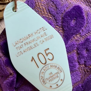 Custom Retro Motel Key Fob, YOUR CUSTOM TEXT, Custom Keychain ...