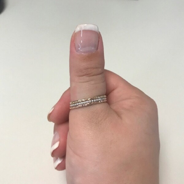 Mixed Metals Ring Set Hammered Stack Rings Stackable Ring Set Hammered Ring Set Mixed Metal ...