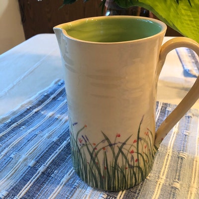 Floral Ceramic Coffee Mug With Handle Colorful Ceramic Mug Handmade Mug ...