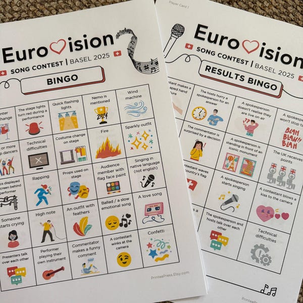 Eurovision 2025 Party Pack | Party Bundle | Eurovision Song Contest ...