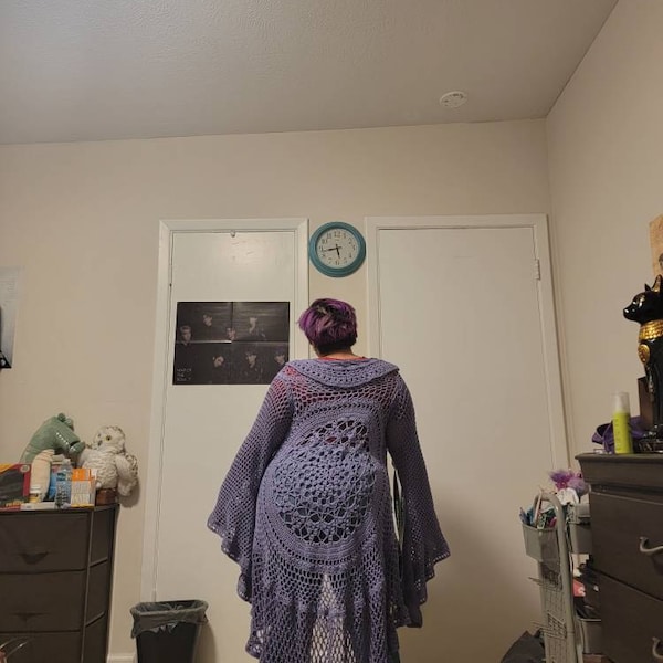 Crochet PATTERN: Lotus Duster / the ORIGINAL Bell Sleeve Lace Mandala ...