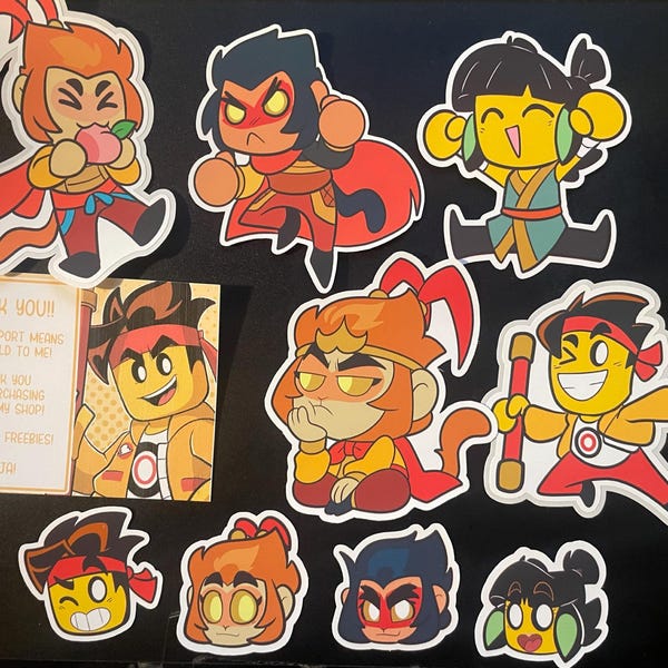 LMK| Cute Chibi Matted Stickers - Etsy