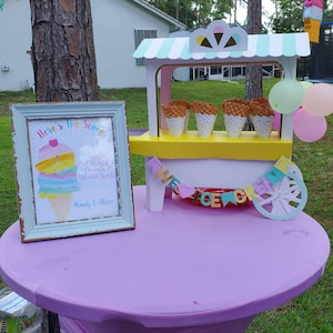 Editable Here's the Scoop Birthday Invitation, Ice Cream Birthday Party ...