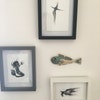 Pyrography Fish, Medium Stripy, Burnt Wood, Illustration, Wall Hung ...