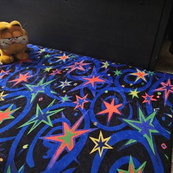 Retro Arcade Carpet, Colorful Trippy Area Rug, 80s 90s Accent Floor Mat ...