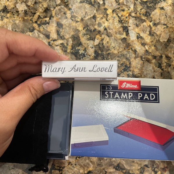 Custom Name Stamp, Signature Stamp, Self Inking Name Stamp, Calligraphy ...