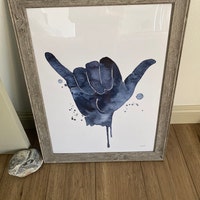 Shaka Sign Print, Hang Loose, Watercolor Painting, Shaka Wall Art, Surf ...