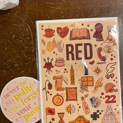 Red Icons Poster Taylor's Version - Etsy