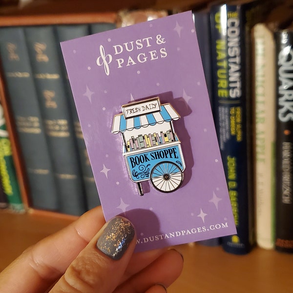 Book Shop Pastel Enamel Pin - Hard Enamel, Library, Cute Pin, Librarian ...
