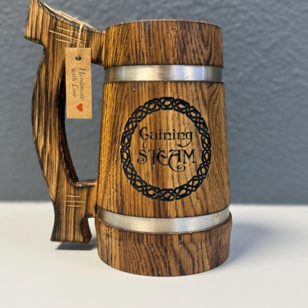 Custom Engraved Mug, Wooden Beer Mug, Gift for Man, Groomsmen Gift ...