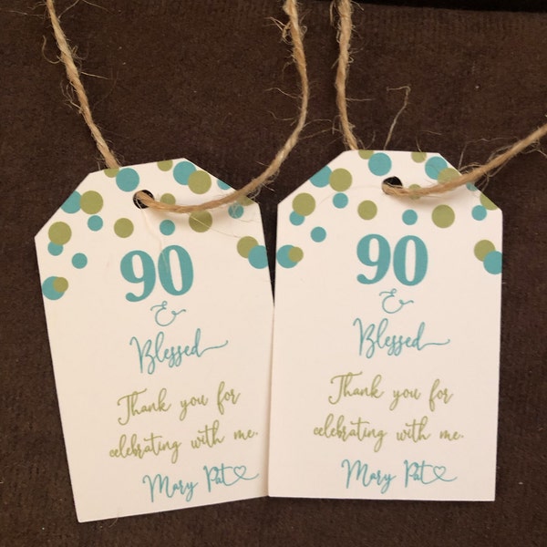 Personalized 50th Birthday Favor Tags, Fifty and Fabulous, Cheers Tags ...