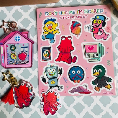 Dont Hug Me Im Scared DHMIS Die Cut Vinyl Sticker Sheet 6.5 X 5.5 10 ...