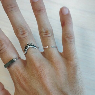 Thin Minimalist Simple Ring, Hammered, 14k Gold Filled and Sterling ...