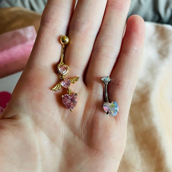 Gold Dangle Belly Ring | Elegant Dainty Delicate Belly Ring, Vintage ...