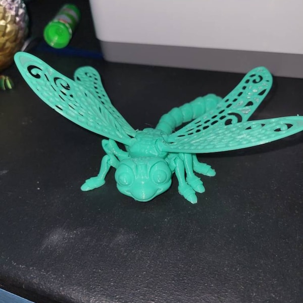 Flexi Factory Print-in-place Dragonfly 3D STL and 3MF Files for ...