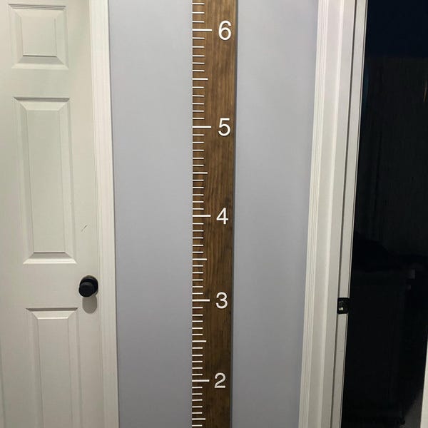Personalized Family & Kids Growth Chart | Large Ruler 3D | Nursery ...