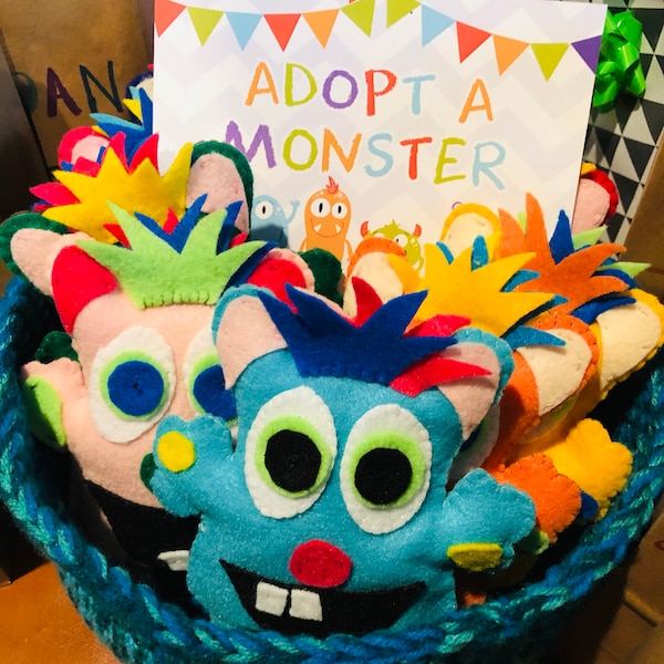 Adopt a Monster Certificate and Sign Monster Birthday Monster Adoption ...