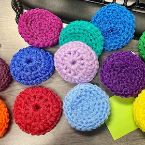 Puffy Scrubbie Double Layer Nylon Net Scrubbie, Set of 3 6, Approx Size ...