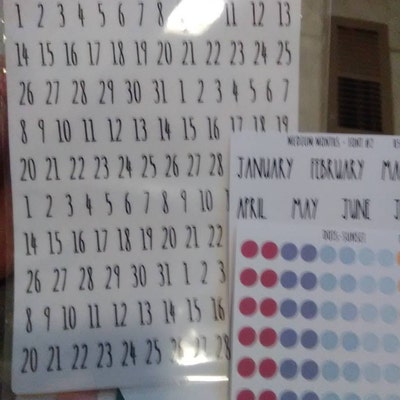 Large Days of the Week Stickers for Planners, Organizers and Bullet ...